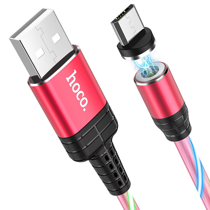 Hoco “U90 Ingenious streamer” USB to Micro-USB Red USB კაბელი - Extra ...