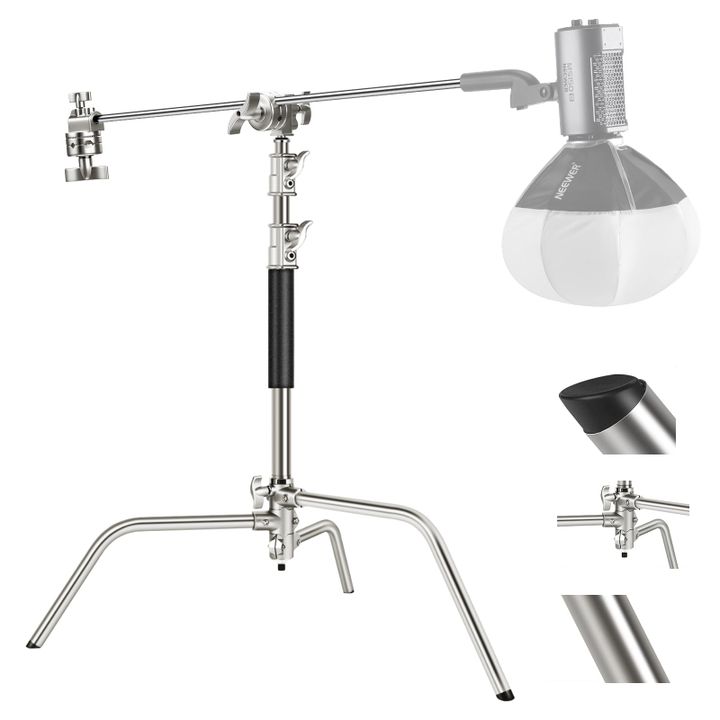 NEEWER SC17220IN STAINLESS STEEL HEAVY DUTY C STAND WITH BOOM ARM ...