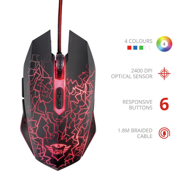 TRUST GXT 105 GAMING MOUSE / 21683 - Extra.ge - 242973