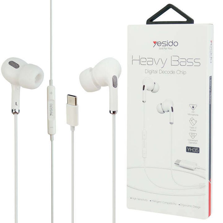 YESIDO YH35 Type-C კაბელიანი ყურსასმენი - Extra.ge