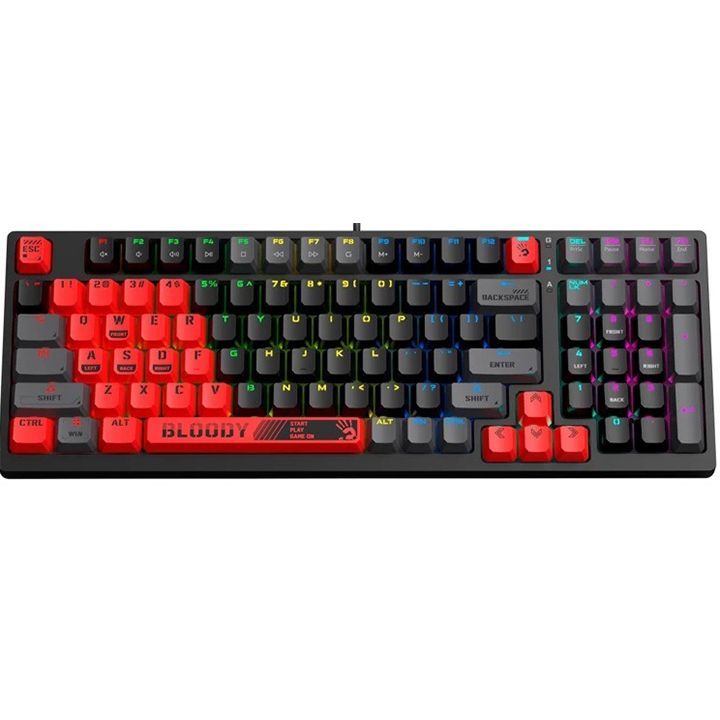 A4tech Bloody S98 RGB Mechanical Gaming Keyboard Red Switch US Layout ...