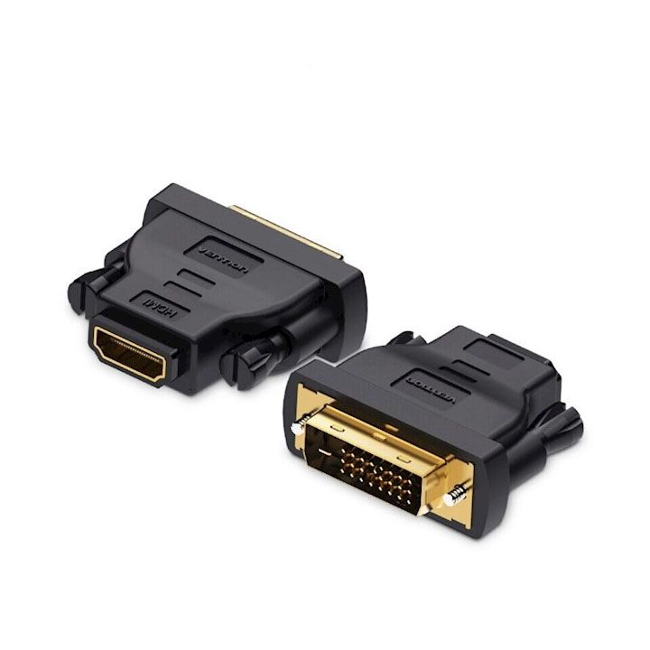 Vention Ecdb0 Dvi 24 1 Male To Hdmi Female Adapter Black ადაპტერი