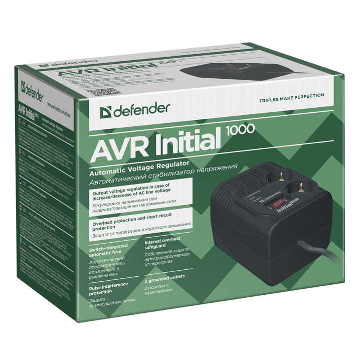AVR Initial 1000 ძაბვის სტაბილიზატორი და დამცავი - Extra.ge - 299473