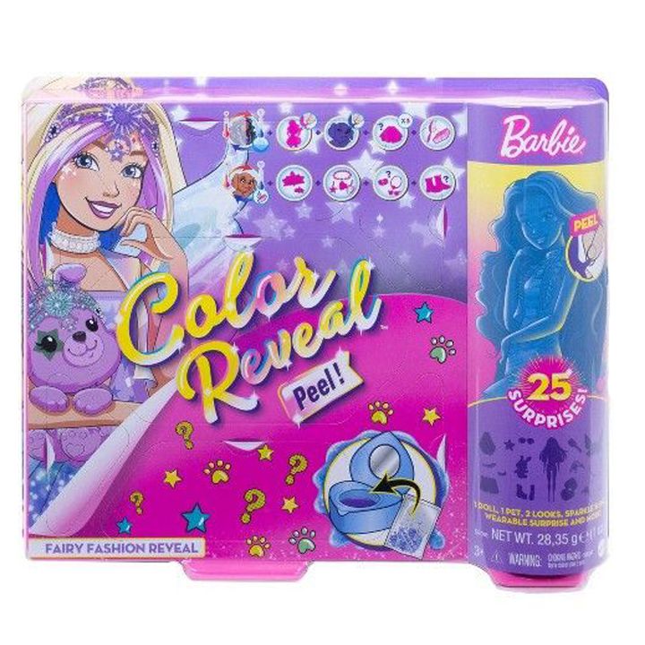 Barbie Colour Reveal ფერია თოჯინა აქსესუარებით Extra Ge 753321
