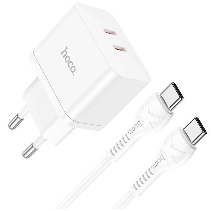 Hoco N29 Triumph PD35W dual port(2C) charger set (Type-C to Type-C)(EU ...