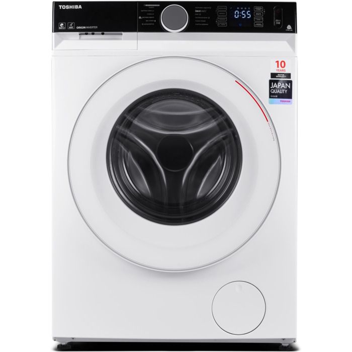 Washing Machine/ TOSHIBA TW-BK100G4UZ(WK) - 9 KG, 1400 RPM, INVERTER, BIG Display, WHITE - Extra.ge