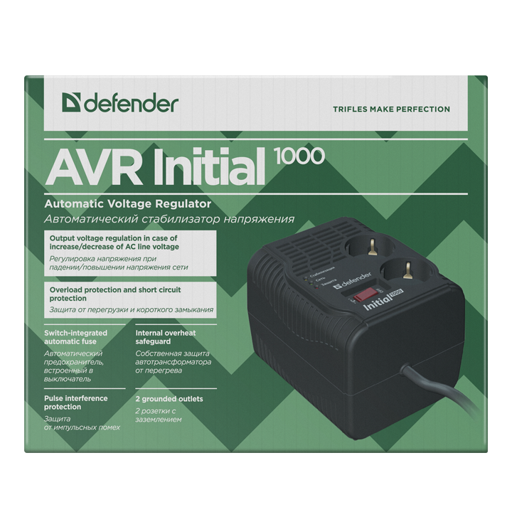 AVR Initial 1000 ძაბვის სტაბილიზატორი და დამცავი - Extra.ge - 299473