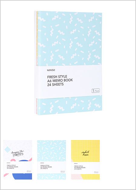 ბლოკნოტი/Fresh Style A6 Memo Book 24 Sheets (5 Pack) - Extra.ge - 310001
