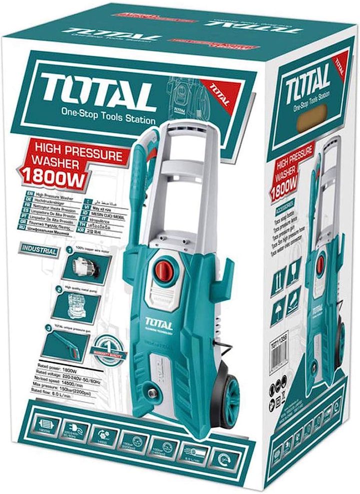 Total TGT11356 150Bar 1800W მაღალი წნევის სარეცხი აპარატი - Extra.ge